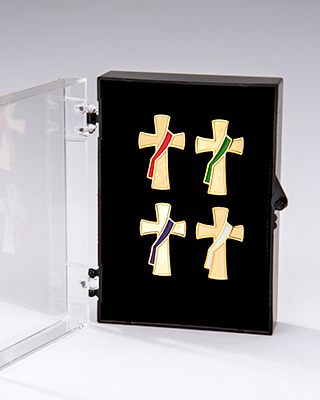 CM Almy | Deacon Lapel Pin Cross Set