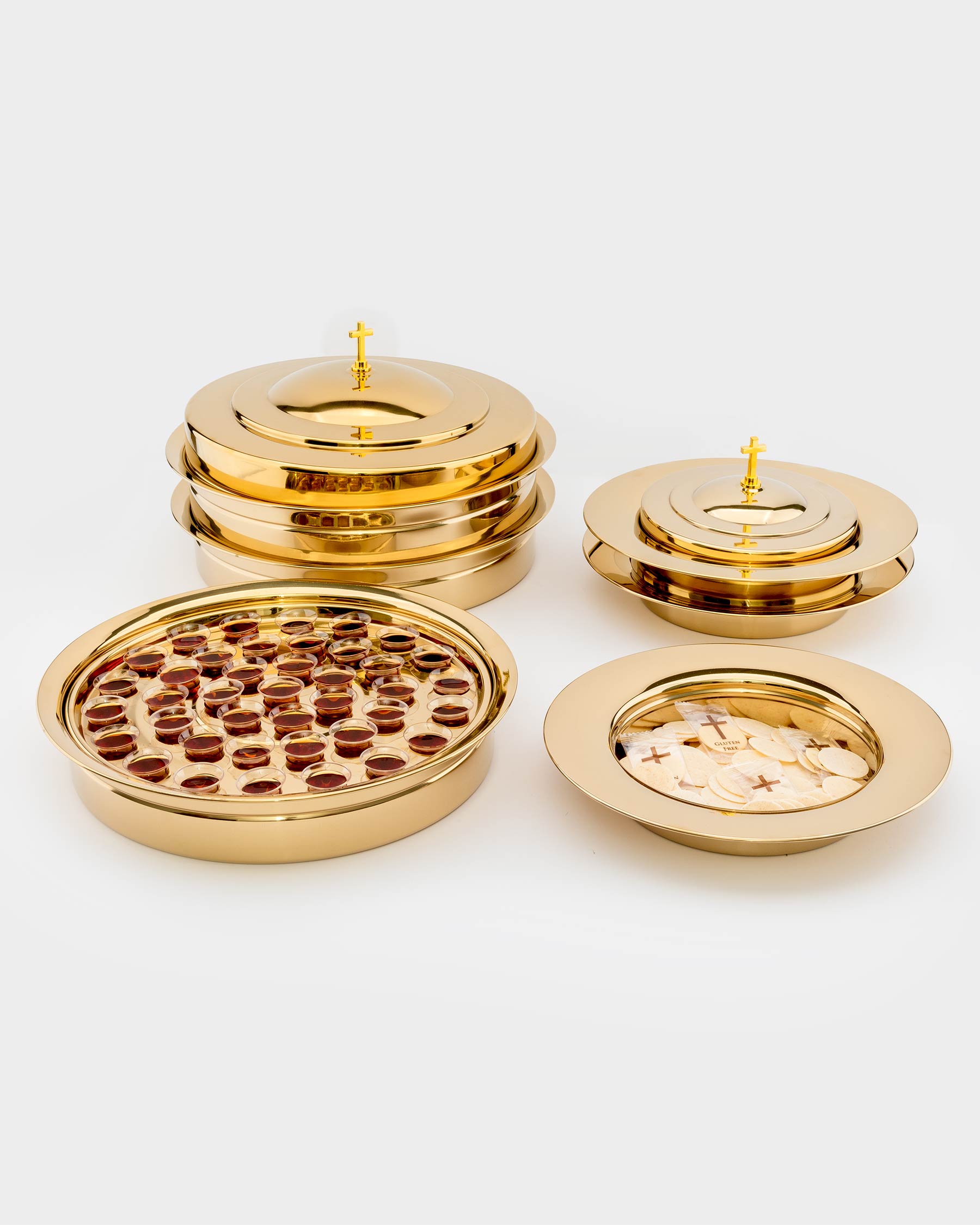 CM Almy | Brass-Tone Communion Ware