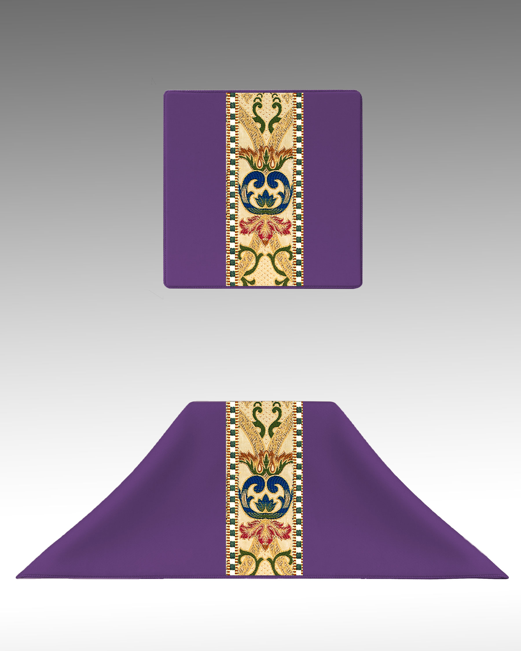 CM Almy | Purple Burse and Veil with Green Coronation Tapestry