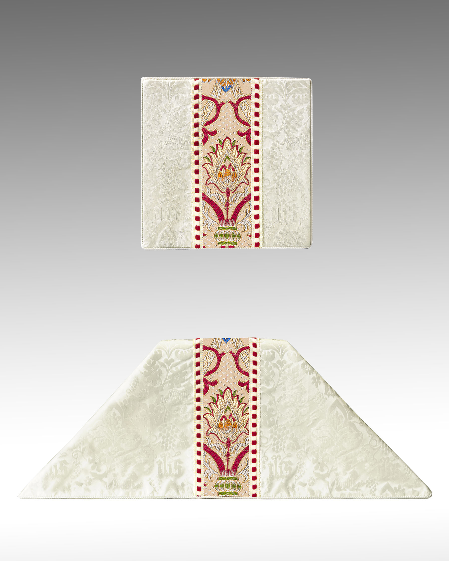 CM Almy | White Silk Stonington Burse and Veil