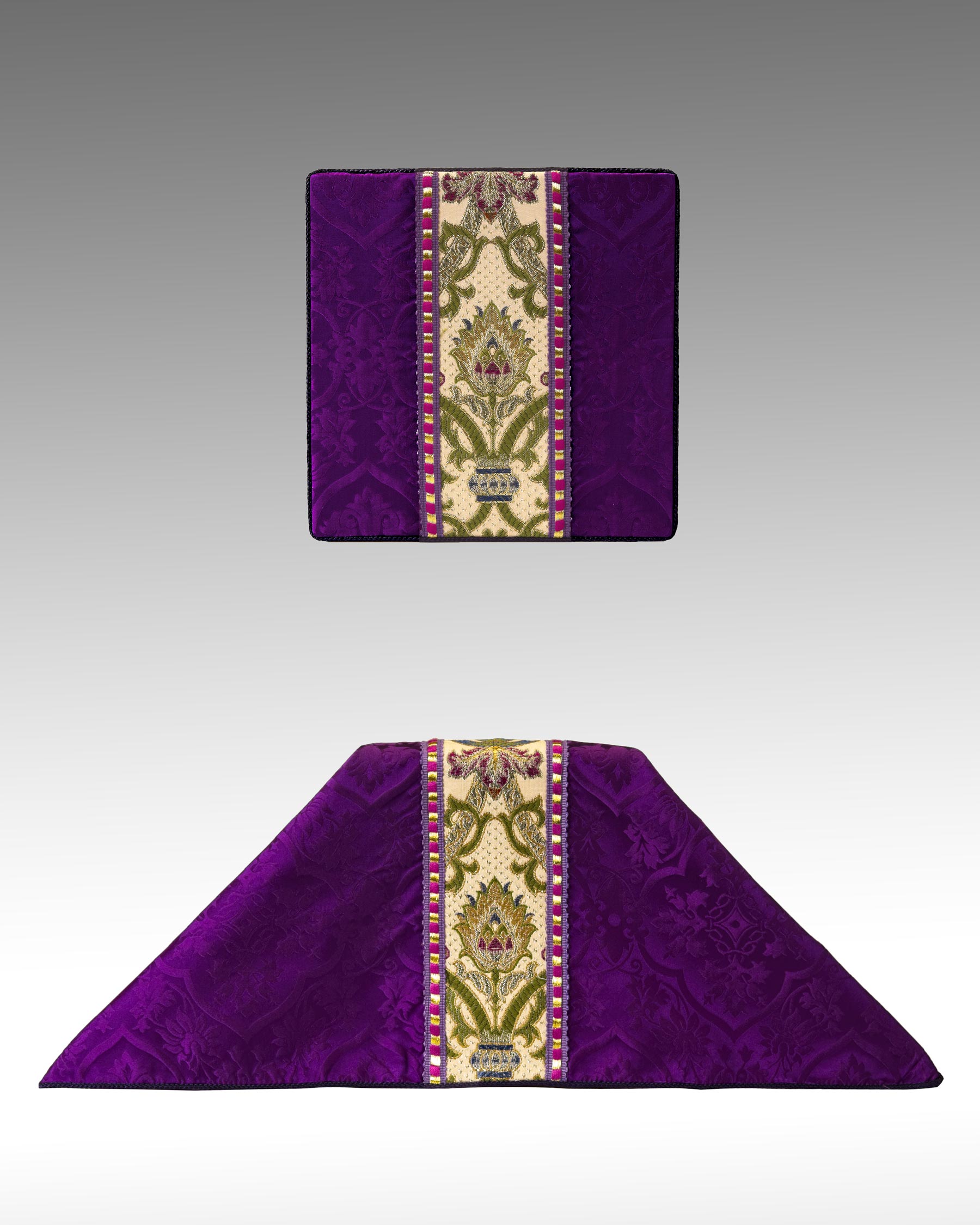 CM Almy | Purple Silk Stonington Burse and Veil